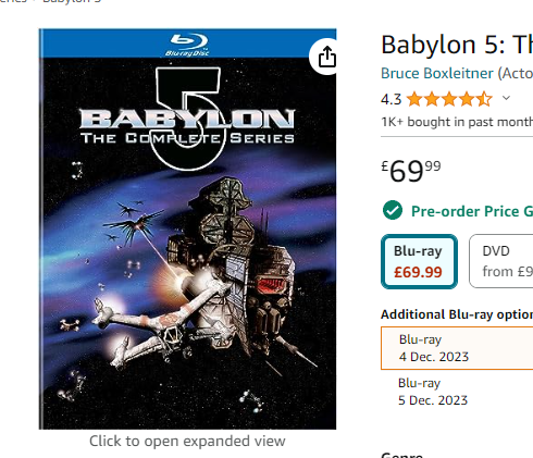 [Amazon UK] Babylon 5 Remaster - Complete Series - Bluray - region-free ...