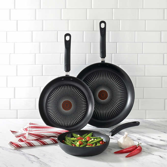 T-fal Non-Stick 3-piece Fry Pan Set $25. Reg $35. F/S from Costco.