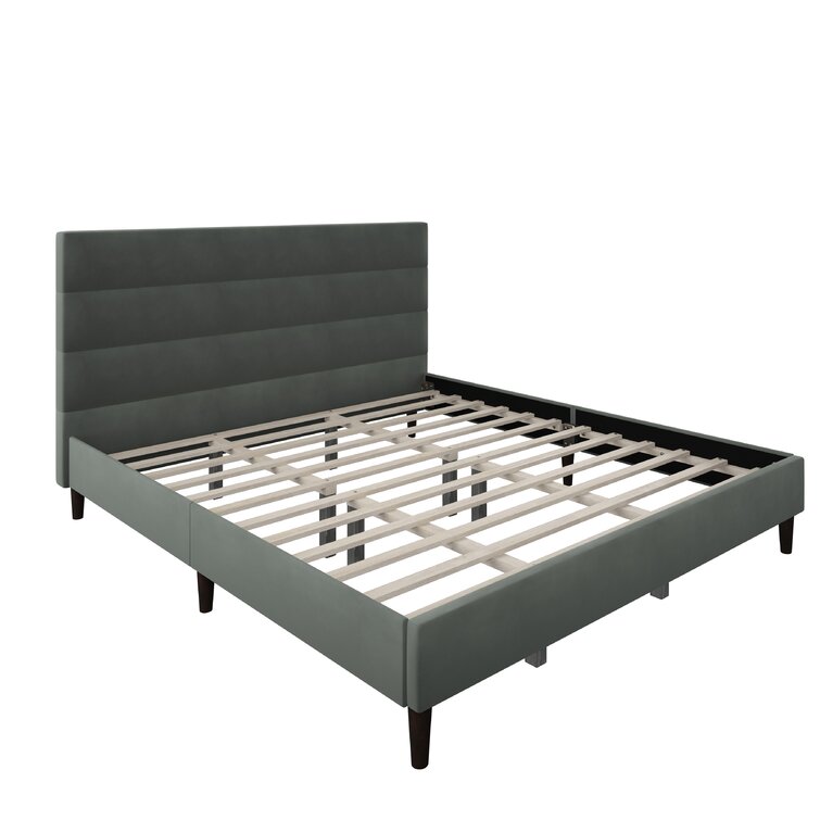 Scott Living Platform Bed Frame (Gray): Queen