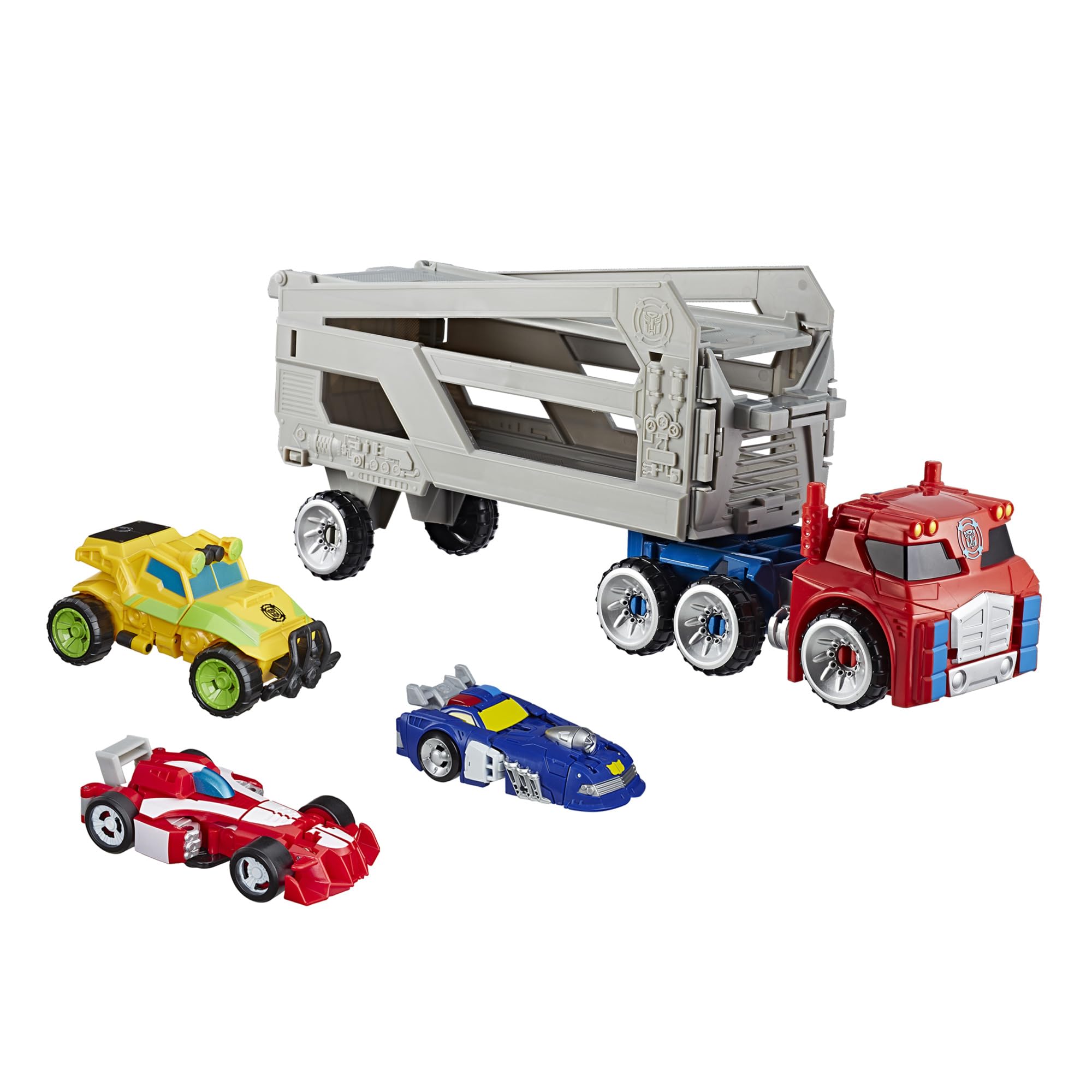 4-Pack Playskool Heroes Transformers Road Rescue Team Trailer Playset w ...