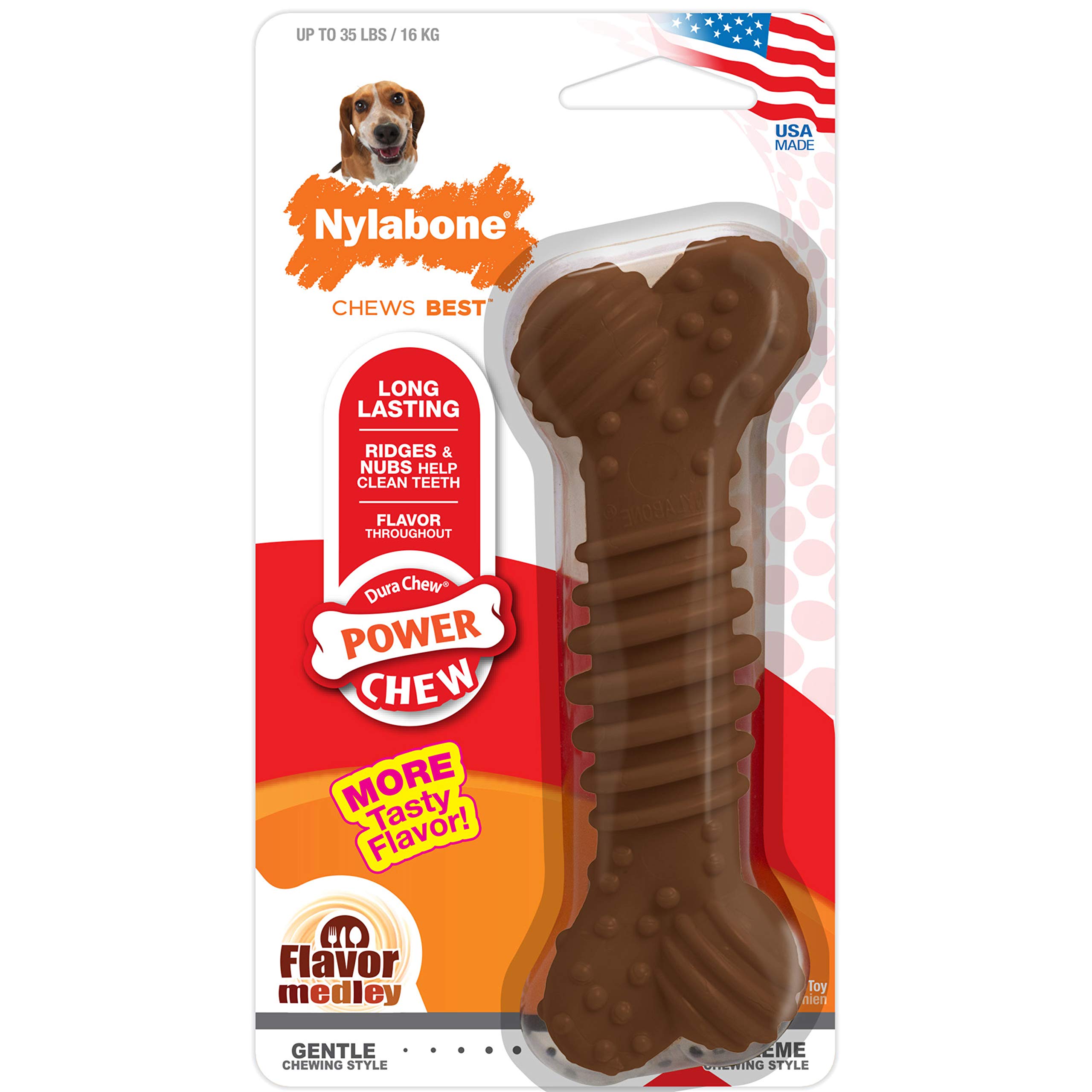Nylabone Dura Chew Power Chew Textured Dog Bone Toy (for Small Dogs)