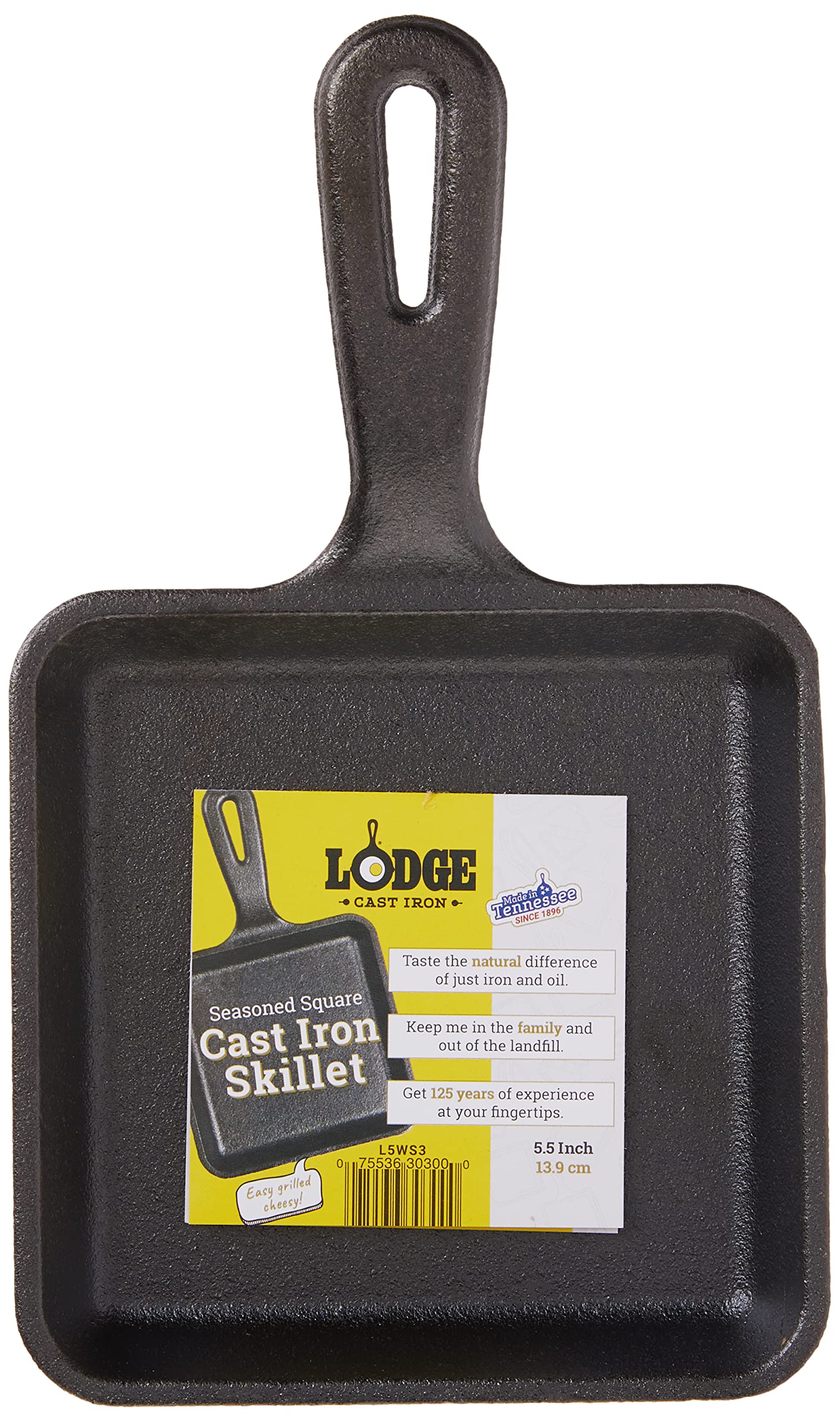 5" Lodge Cast Iron Square Pre-Seasoned Wonder Skillet