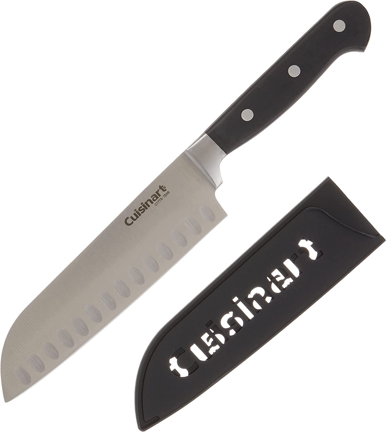 7" Cuisinart Triple Rivet Santoku Knife w/ Blade Guard