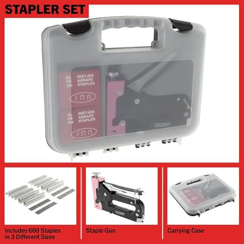 Stalwart Light Duty Staple Gun w/ 600 Staples & Carrying Case $8 + Free ...