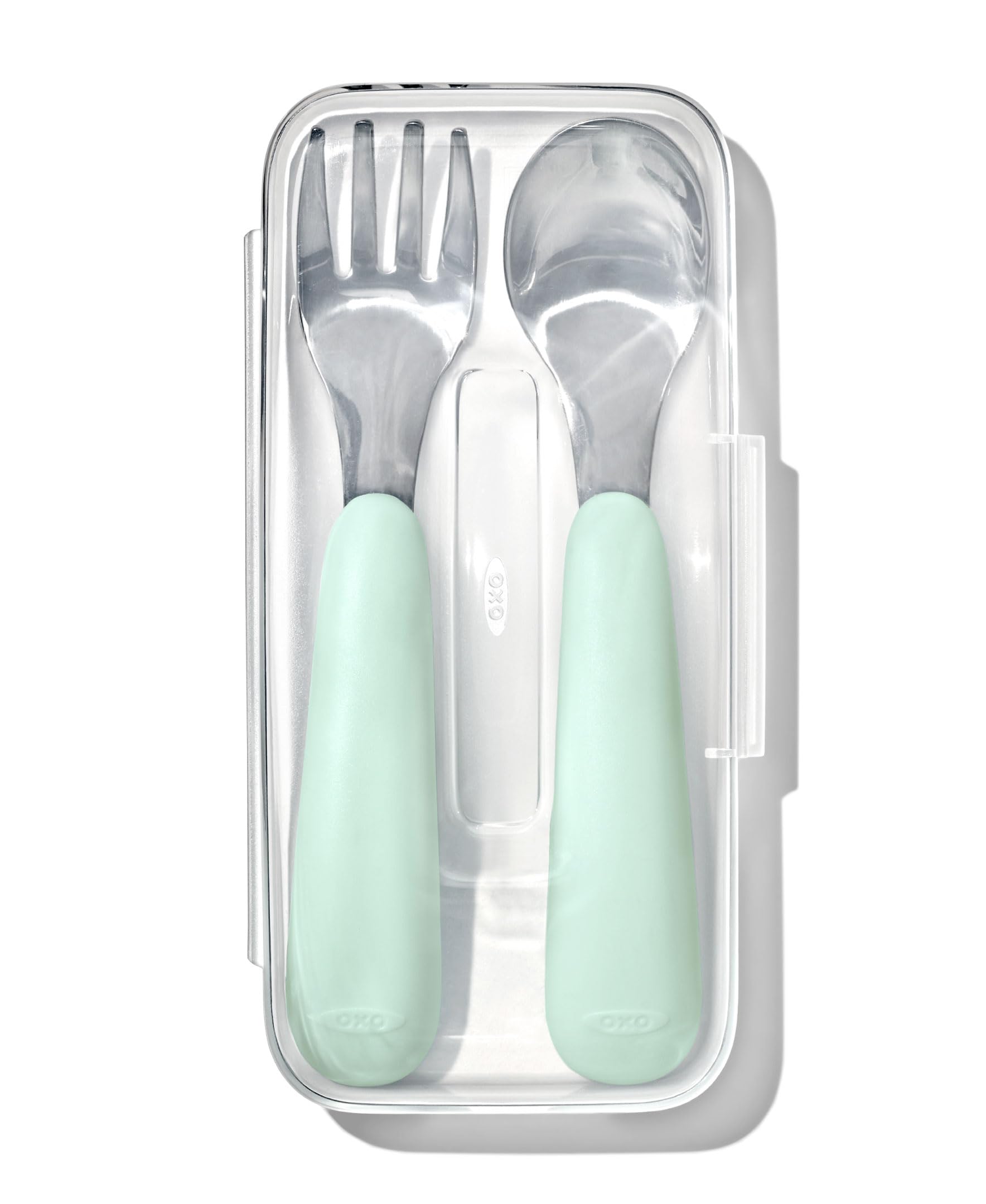 OXO Tot On-The-Go Fork and Spoon Set (Opal) $4 + Free Shipping w/ Prime or on $35+