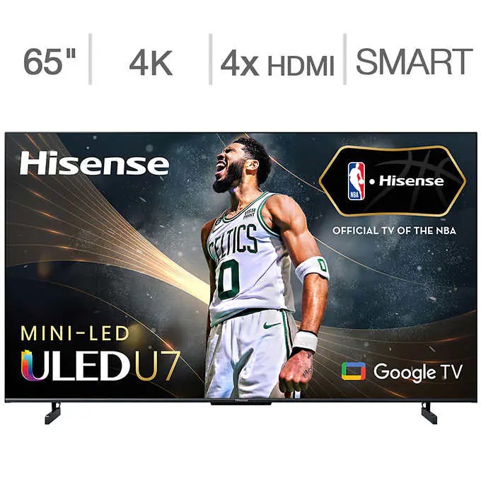 Costco Members: 65" Hisense U75K Series 4K UHD Mini-LED ULED TV