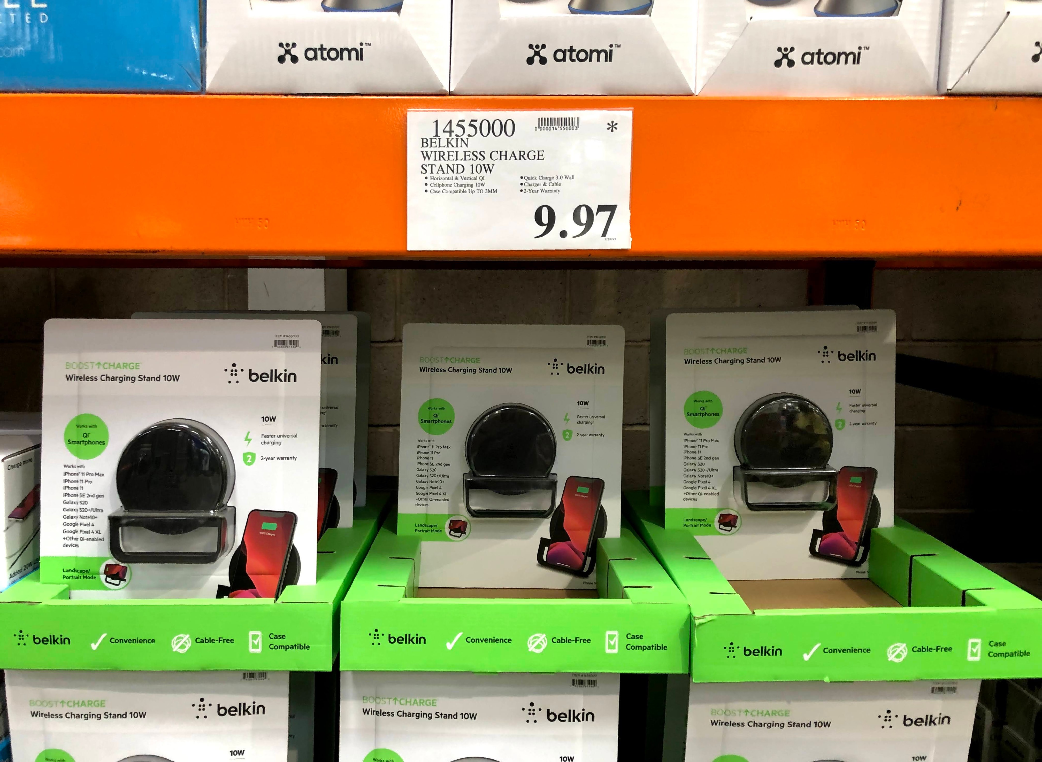 Costco B&M: Belkin Boost Charge Wireless Charging Stand 10W - YMMV $9.97