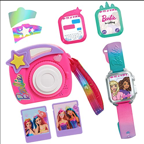 9-Piece Just Play Barbie Photo Filter Camera & Watch Bundle Play Set $4 ...
