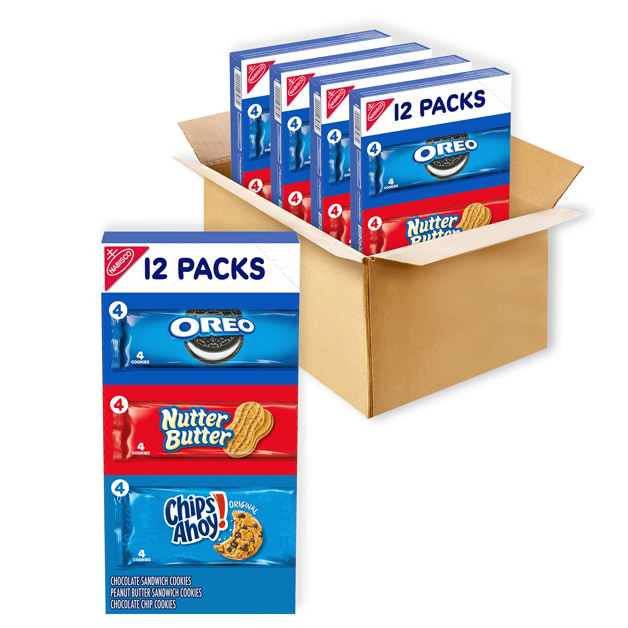 48-Count Nabisco Cookies Variety Pack (Oreo, Nutter Butter, Chips Ahoy ...