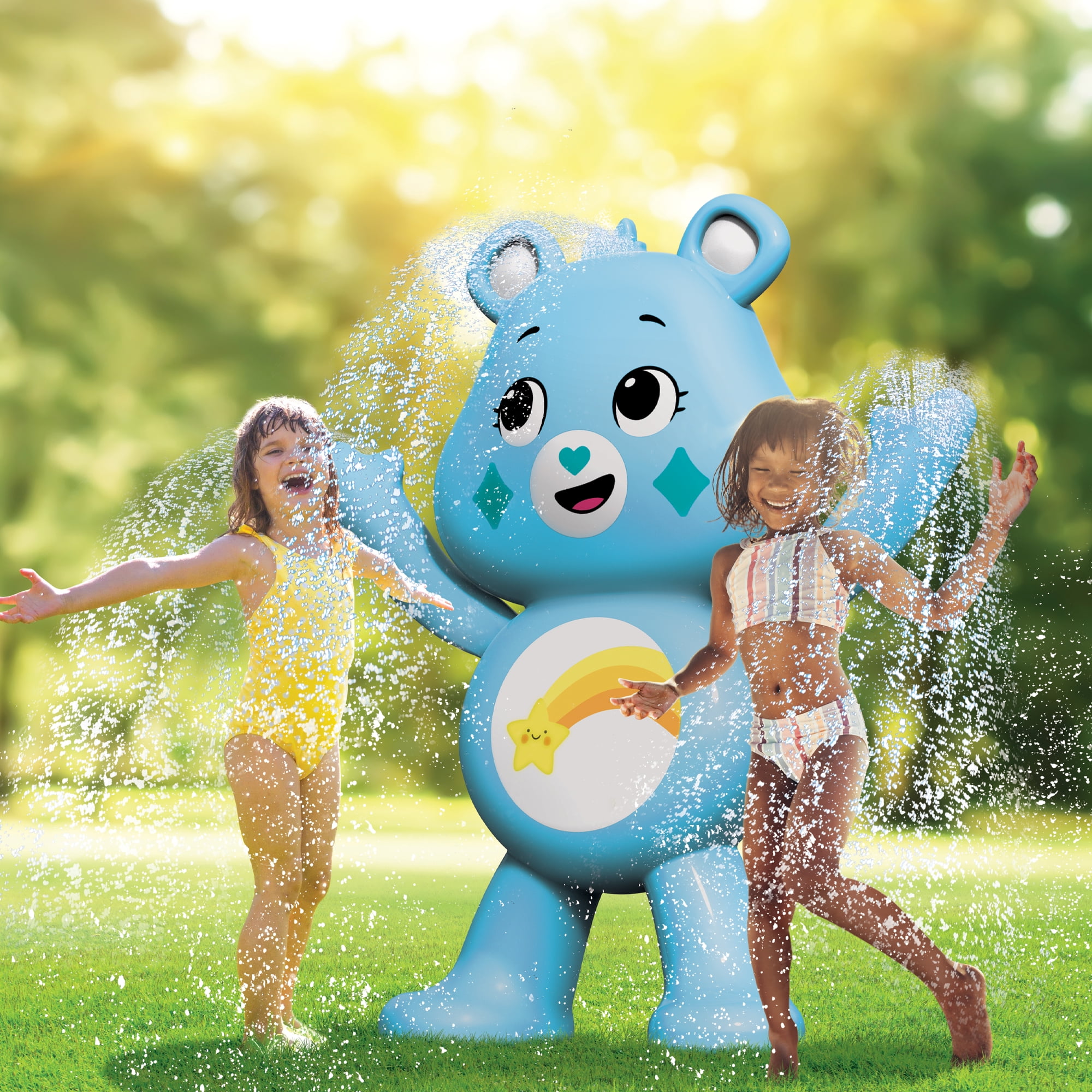 60" Care Bears XL Inflatable Standing Outdoor Sprinkler (Wish Bear) $24 ...