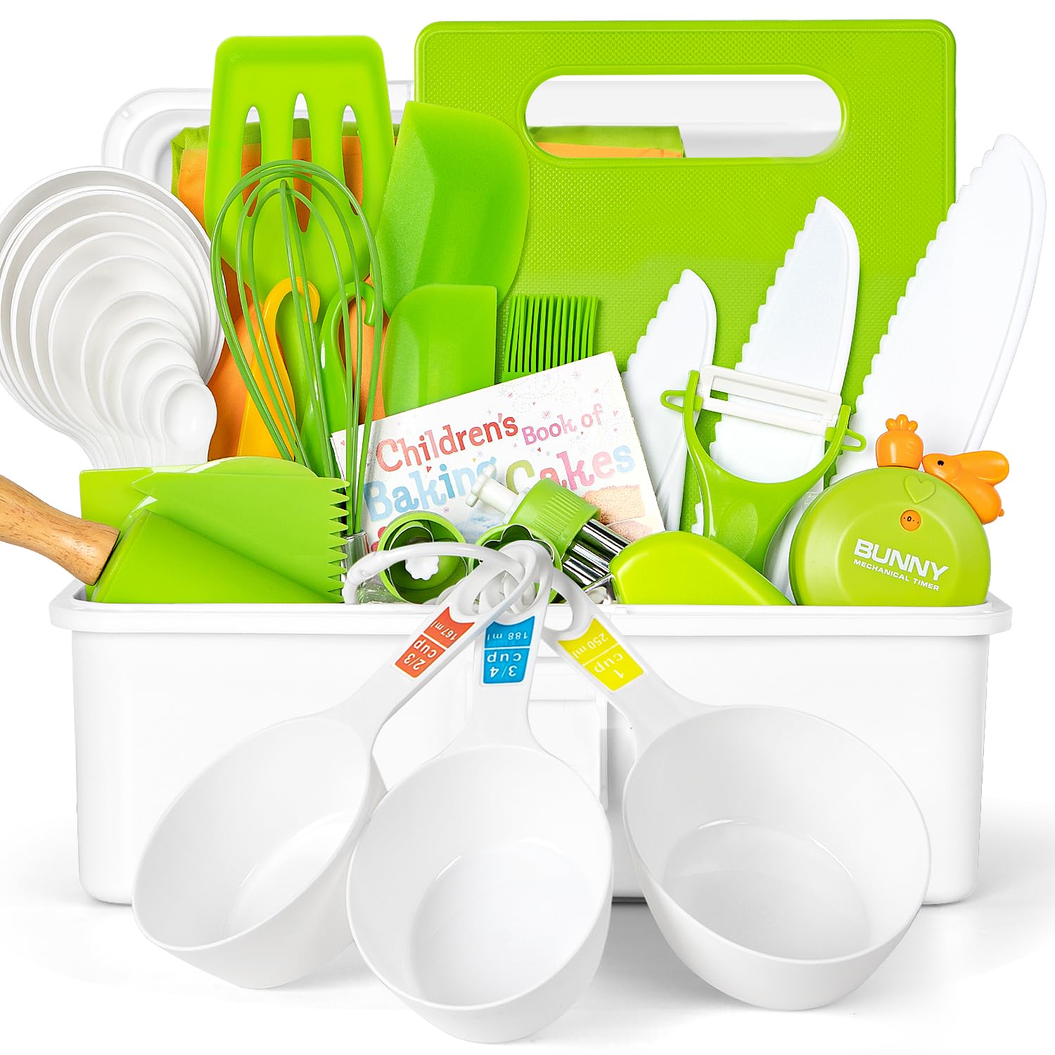 37-Piece Kids Cooking & Baking Set w/ Storage Case, Timer, Kid Safe ...