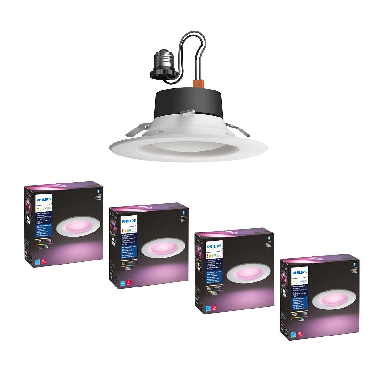 Costco Members: 4-Pk Philips Hue White & Color Ambiance Retrofit ...