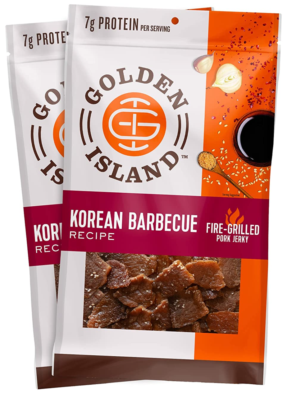2 Pk 9 Oz Golden Island Fire Grilled Pork Jerky Korean Barbecue Recipe