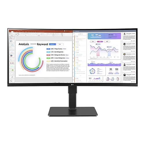 LG 34" UltraWide WQHD Curved IPS 60 Hz LED Monitor with Built-in ...