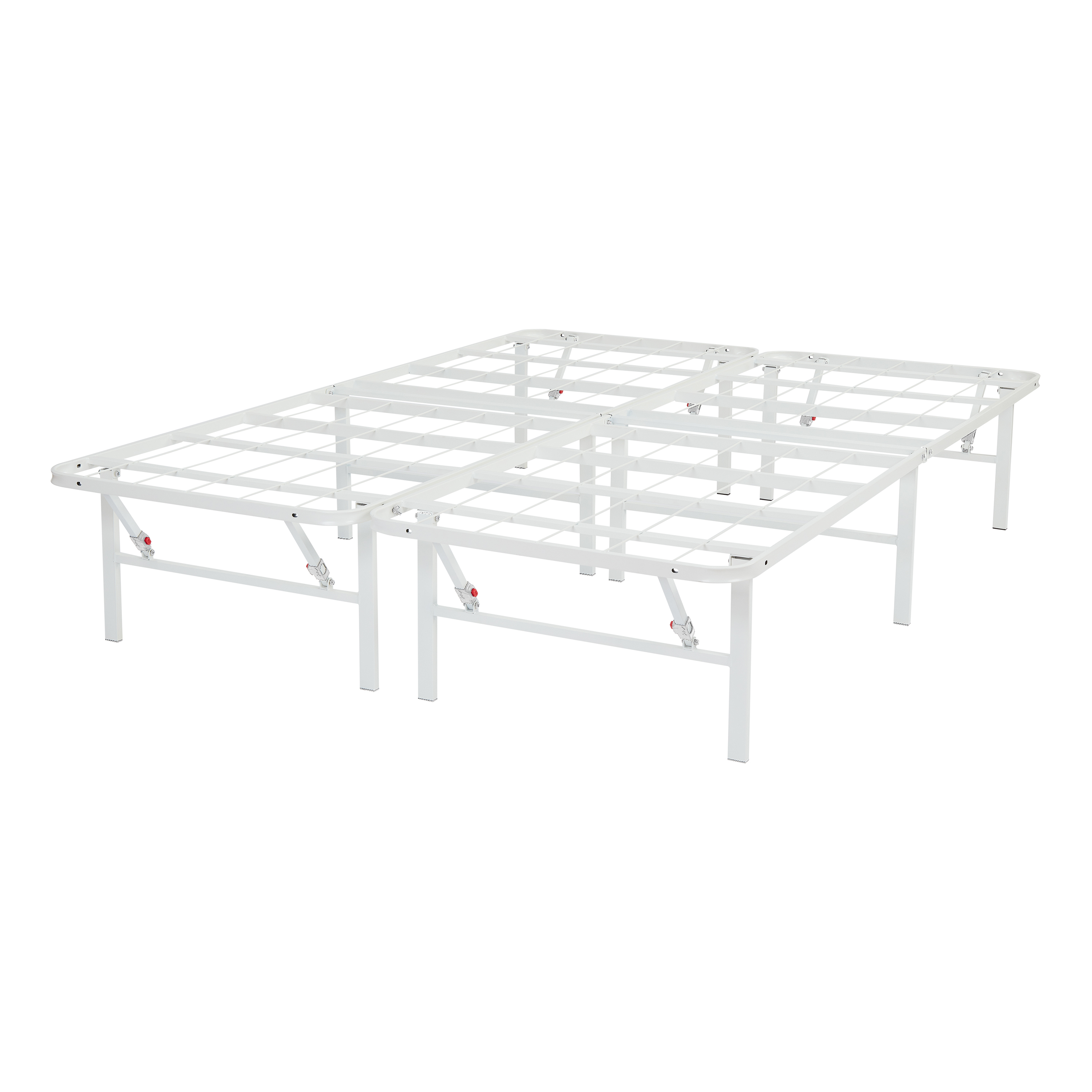 Mainstays 14" High Profile Foldable Steel Queen Platform Bed Frame (White)