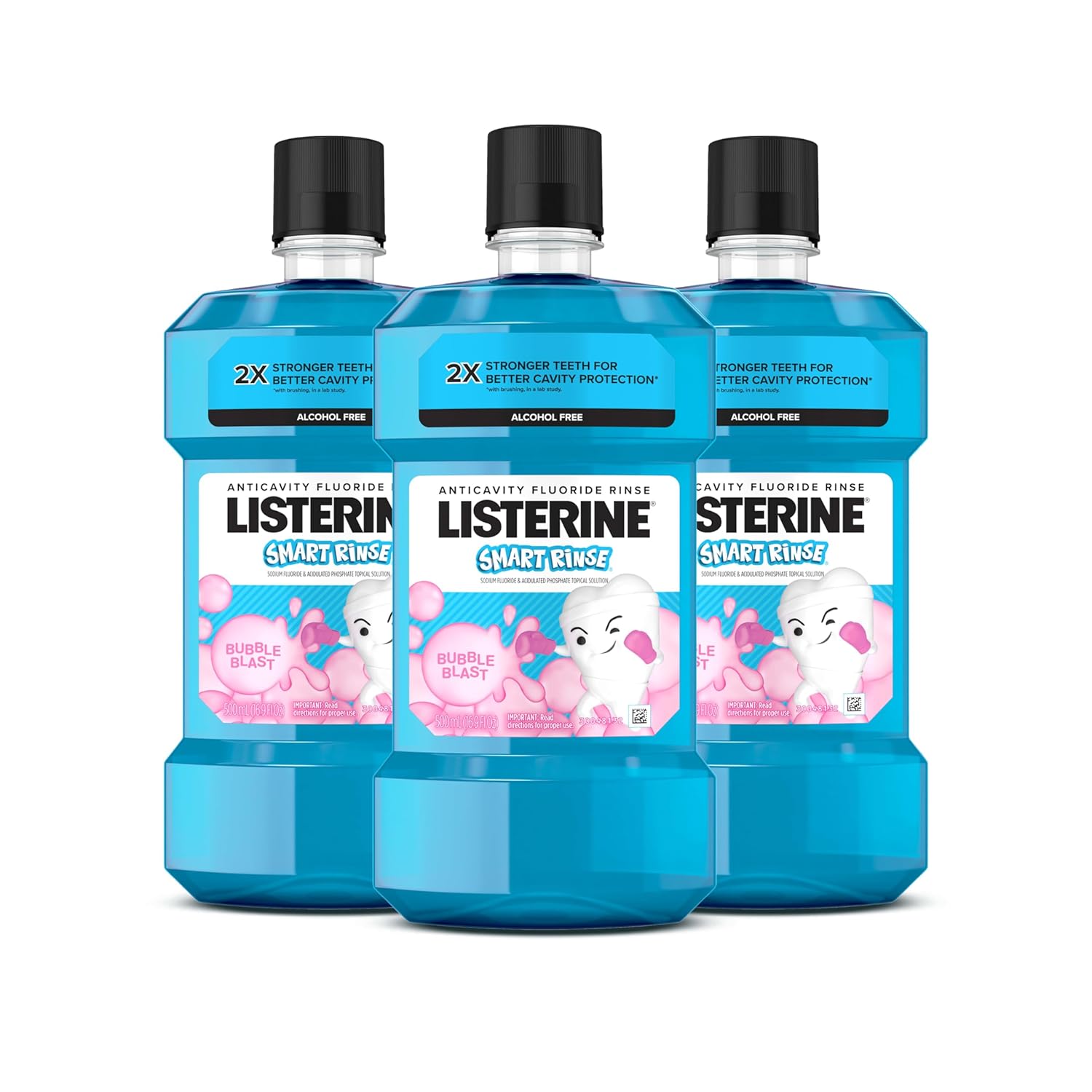 3-Pack 16.9-Oz Listerine Kids' Anticavity Fluoride Mouthwash (Bubble ...