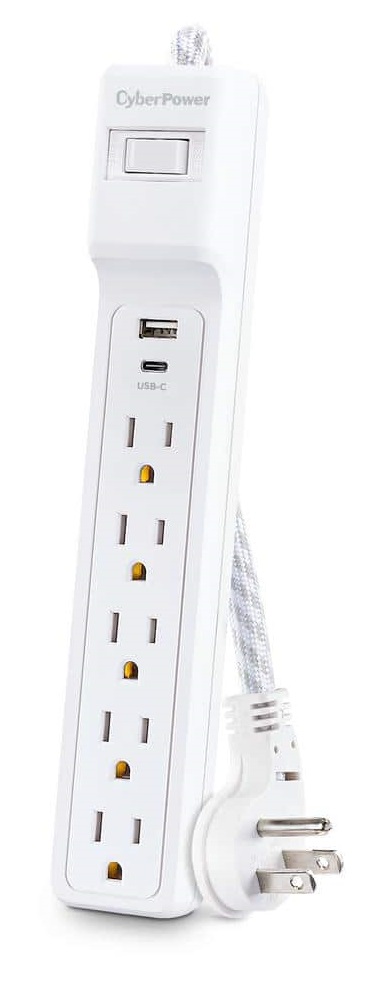 CyberPower Surge Strip 5 outlet with USB-C and USB-A $3.50 Home Depot ...