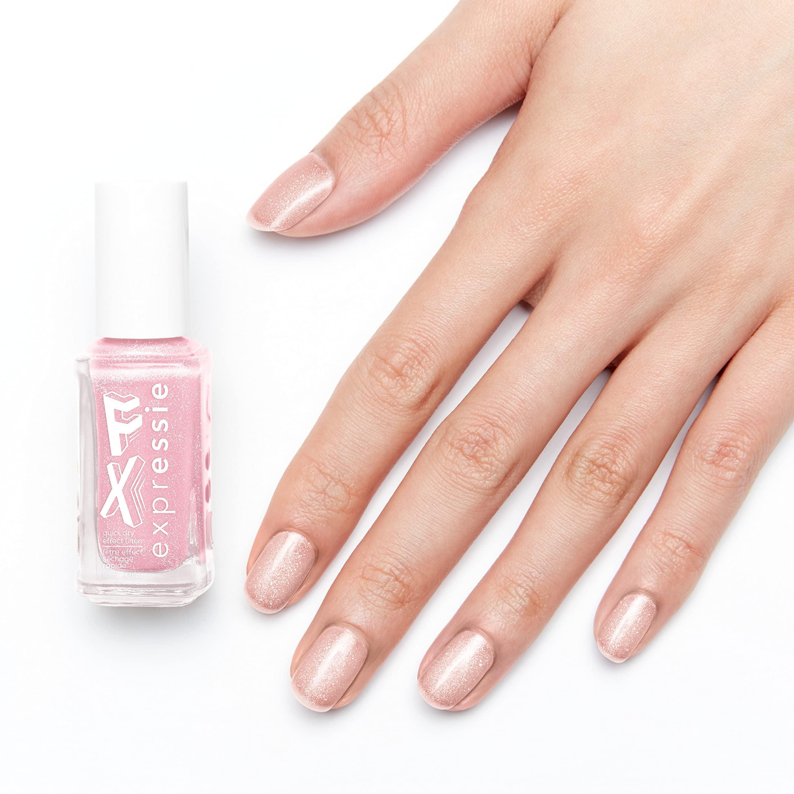 essie expressie FX Quick-Dry Vegan Nail Polish, Faux Real, Pink ...