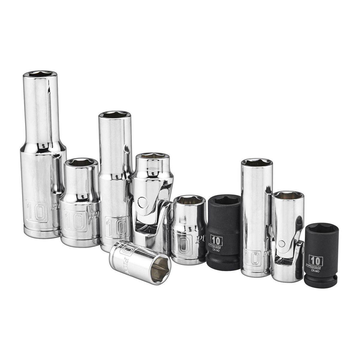 Pittsburg 10mm Metric Essential Socket Set, 10-Piece $11.99