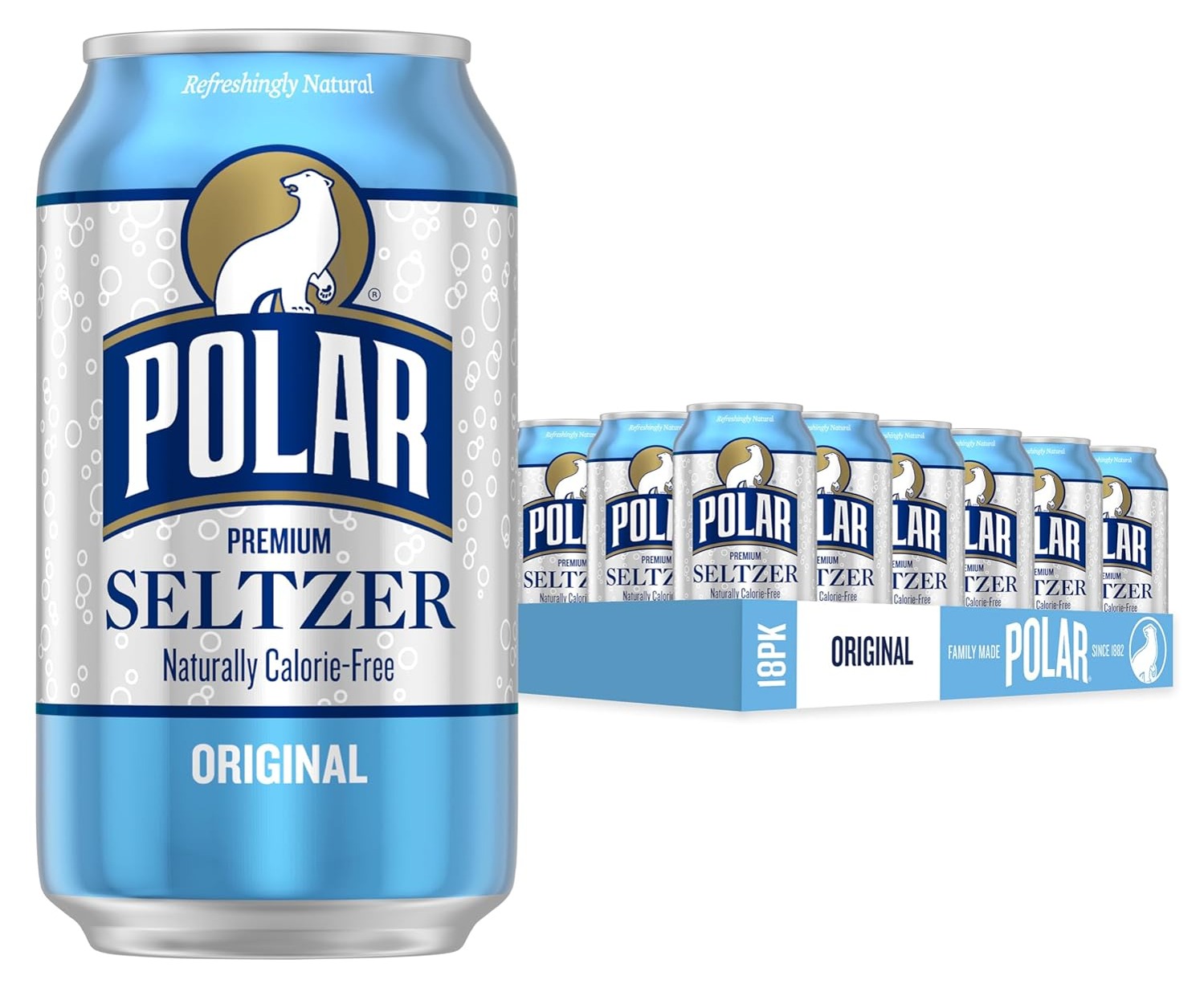 18-Pack 12-Oz Polar Seltzer Water (Original)