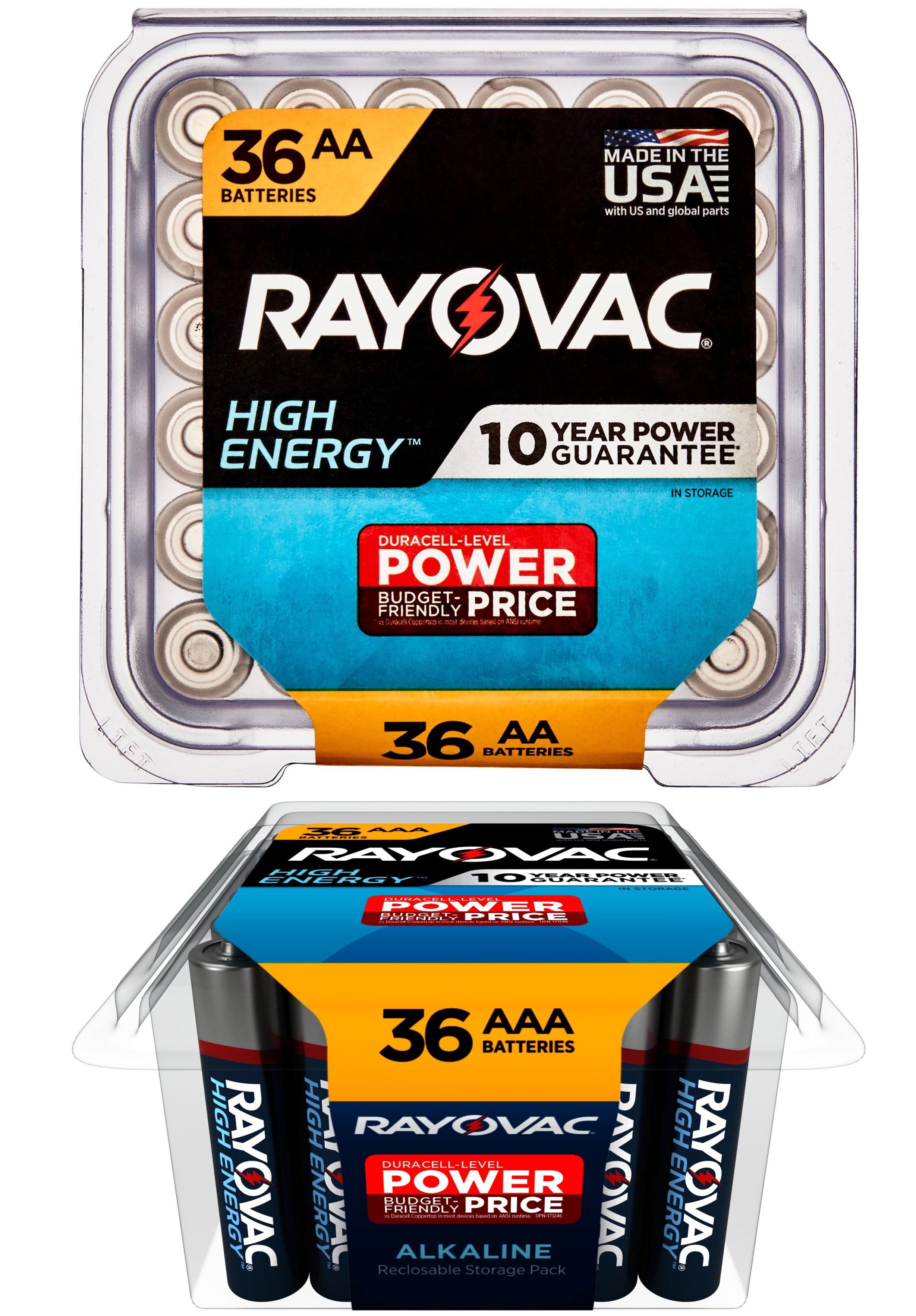 [Starts July 8th] 72-Count Rayovac High Energy AA & AAA Batteries (36 ...