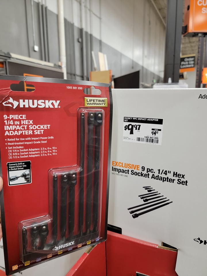 Husky Impact Socket Adapter Set (9-Piece )-HISKDRAPT9PC - The Home ...