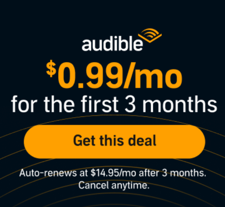 Select Audible Accounts: 3-Months Audible Premium Plus Membership Trial