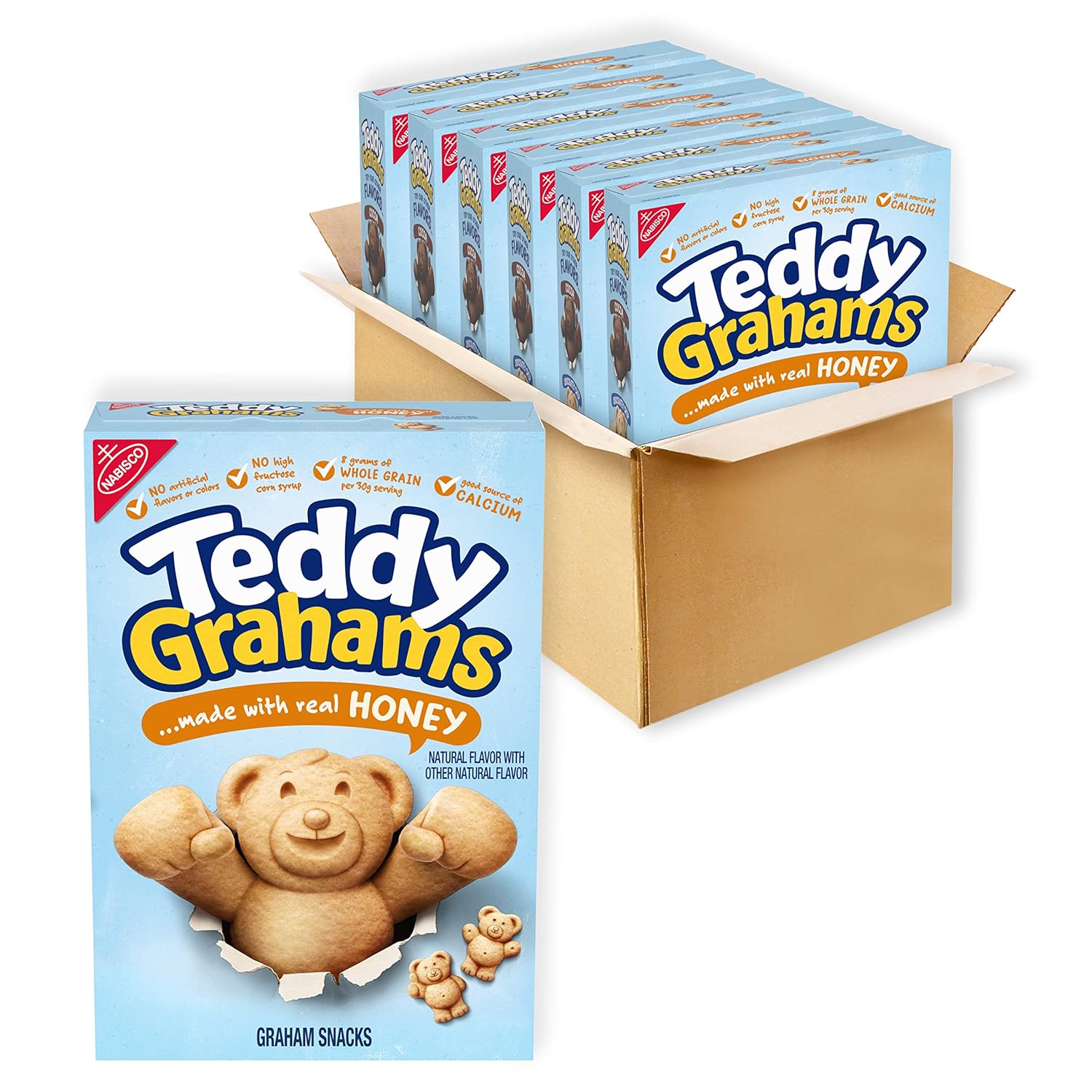 Prime Members: 6-Pack 10-Oz Teddy Grahams Graham Snacks (Honey)