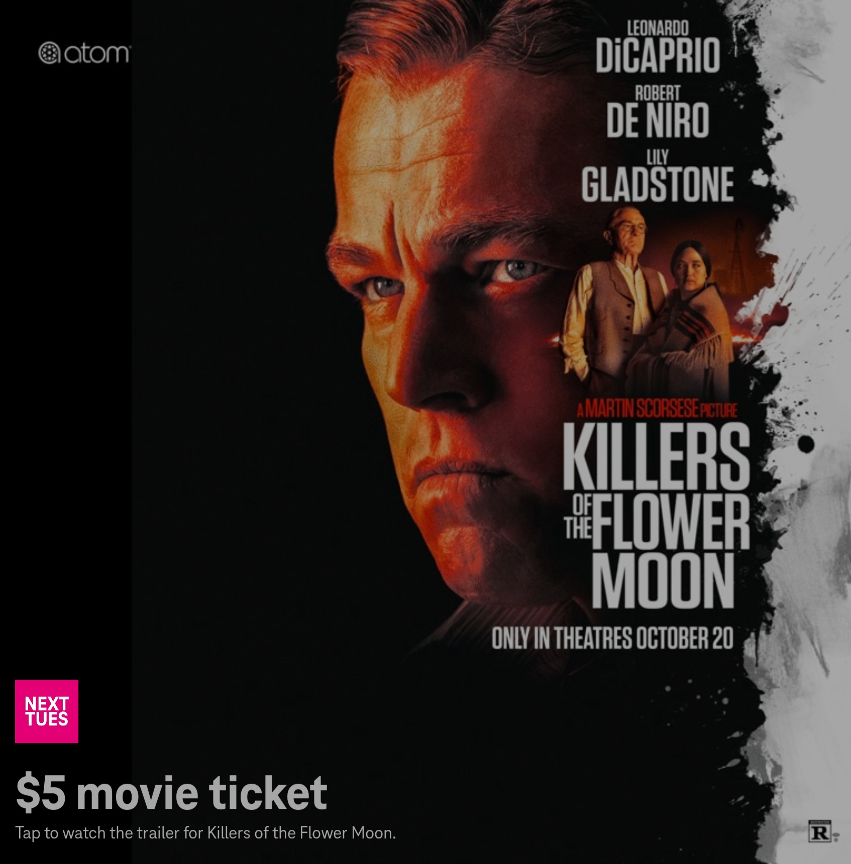 T-Mobile Tuesdays app users 10/17/23: $5 movie ticket for Killers of ... T-Mobile Tuesdays app users 10/17/23: $5 movie ticket for Killers of ...