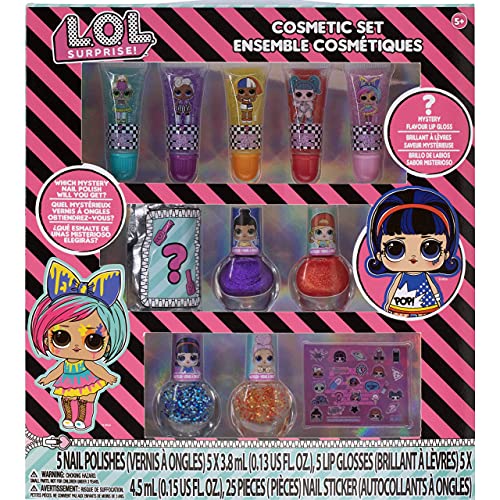 11-Piece LOL Surprise! Girls' Sparkly Cosmetic Makeup Set w/ Lip Gloss ...