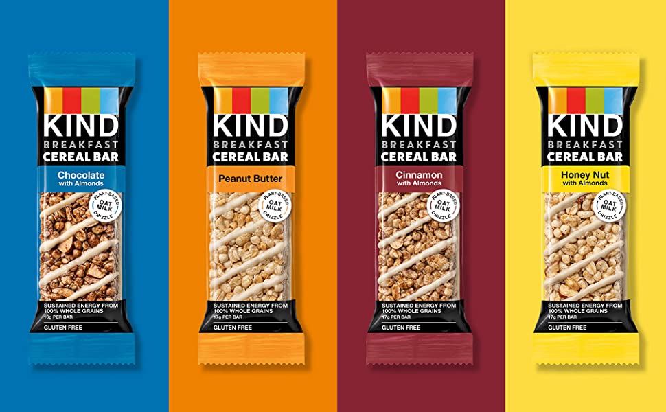 36-Count KIND Breakfast Cereal Gluten Free Bars (Peanut Butter, Honey ...