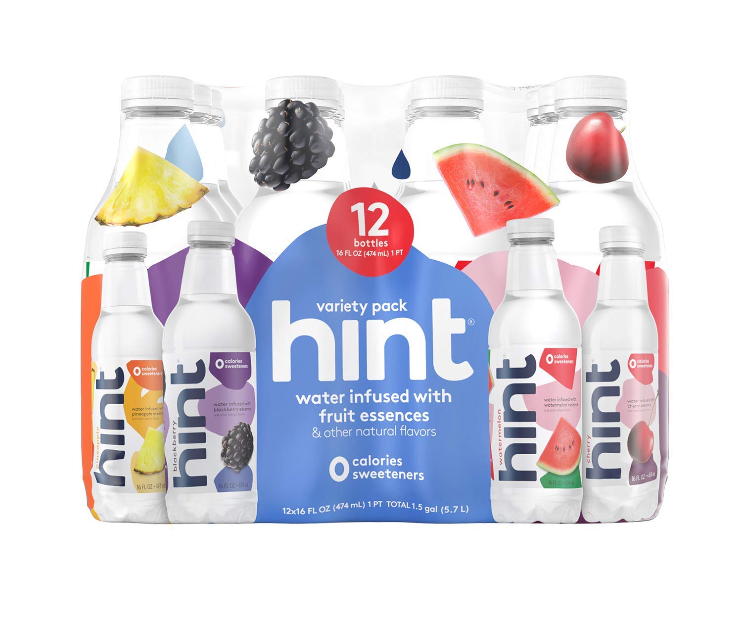 12-Pack 16-Oz Hint Fruit Infused Water (4-Flavor Best Sellers Pack) $9. ...