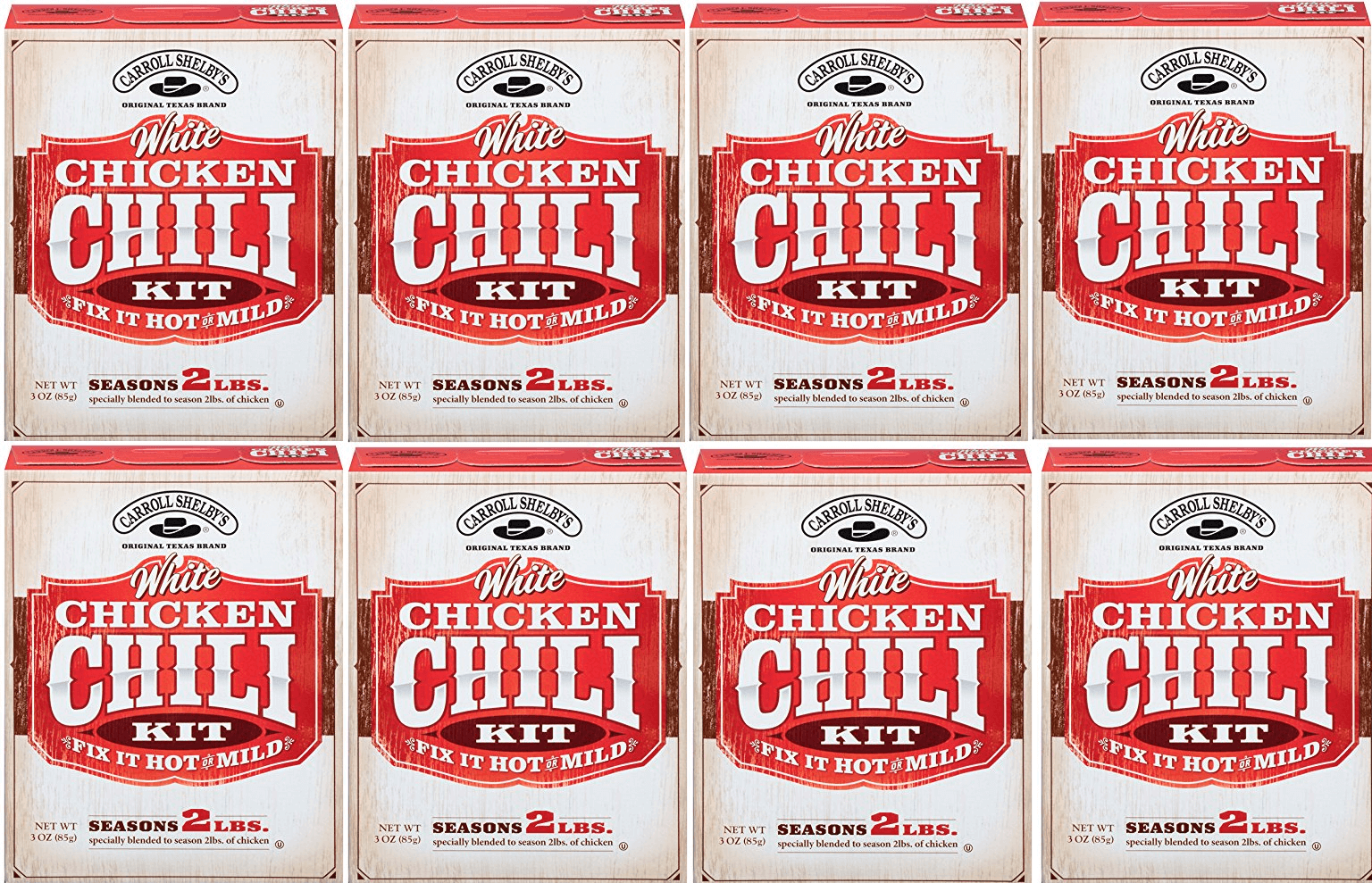 8-Pack 3-Oz Carroll Shelby's White Chicken Chili Kit $13.59 ($1.70 each ...