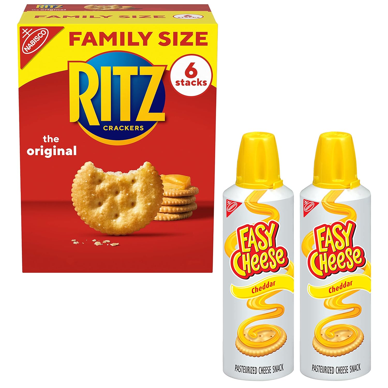 Prime Members: 2-Pack Nabisco Easy Cheese (Cheddar) & 1 Family Size Box ...