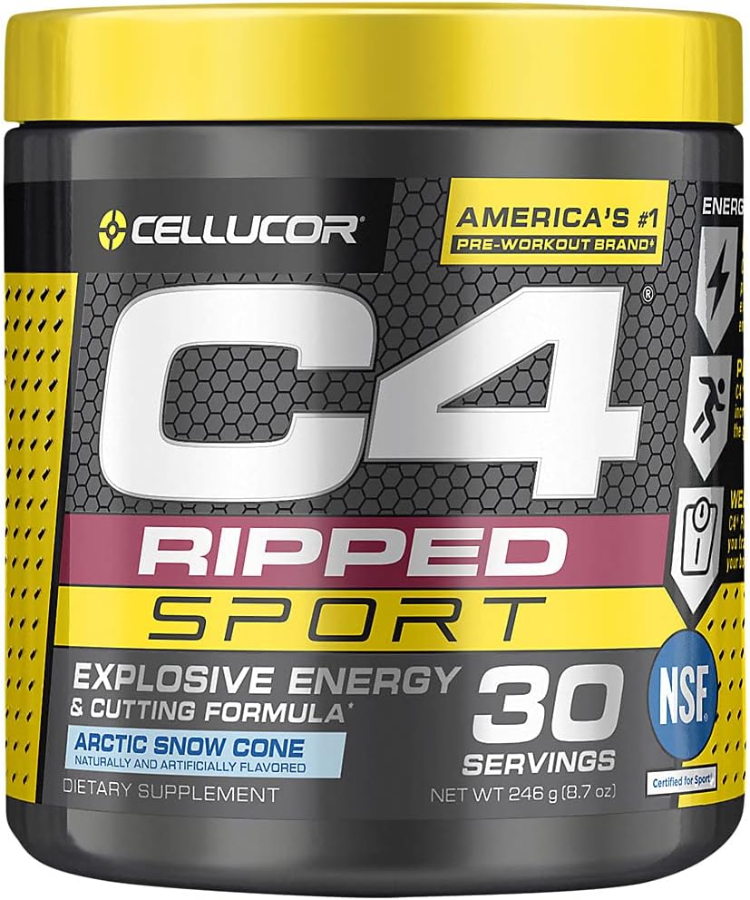 7.4-Oz C4 Ripped Sport Pre-Workout Powder (Arctic Snow Cone) $16.57 w ...