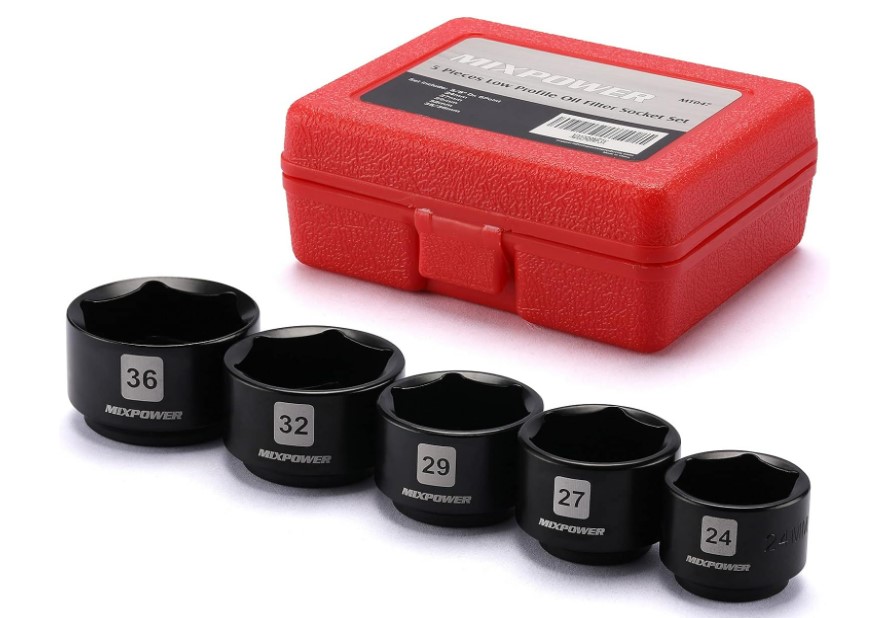 MIXPOWER 5 Pieces 3/8 inch Drive Low Profile Socket Set, Low Profile ...