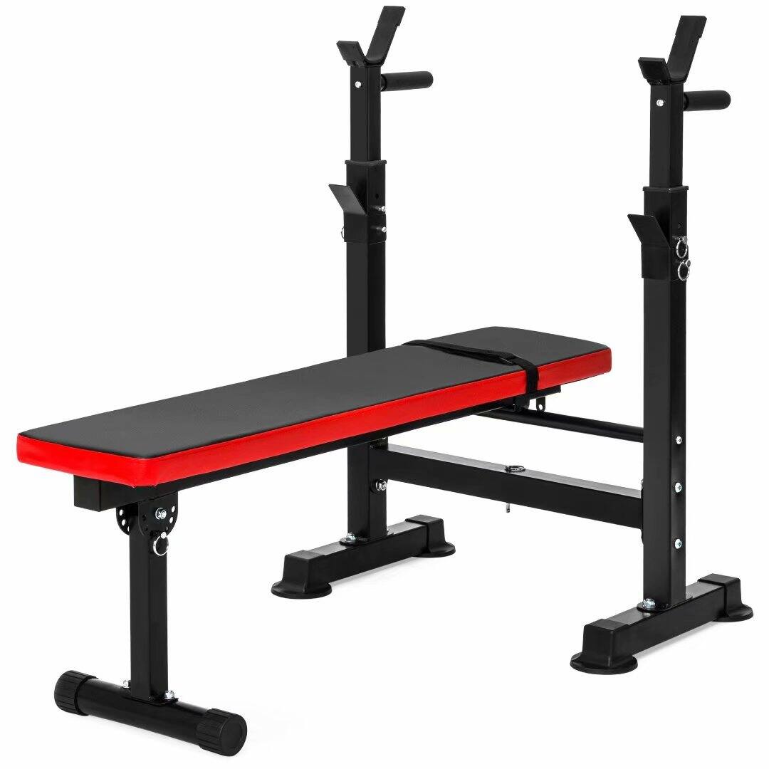 Adjustable Folding Fitness Barbell Rack & Weight Bench Set $89.98 ...
