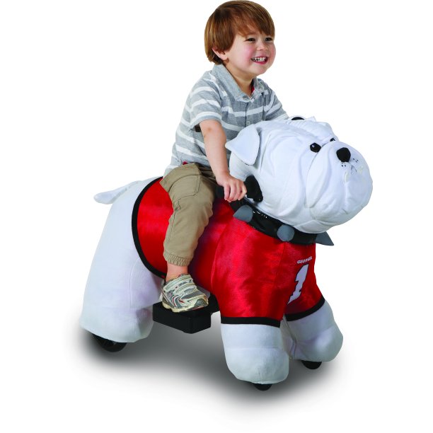 Dynacraft 6 Volt Collegiate Plush Ride-On Toy with Team Bus - Walmart $48.8