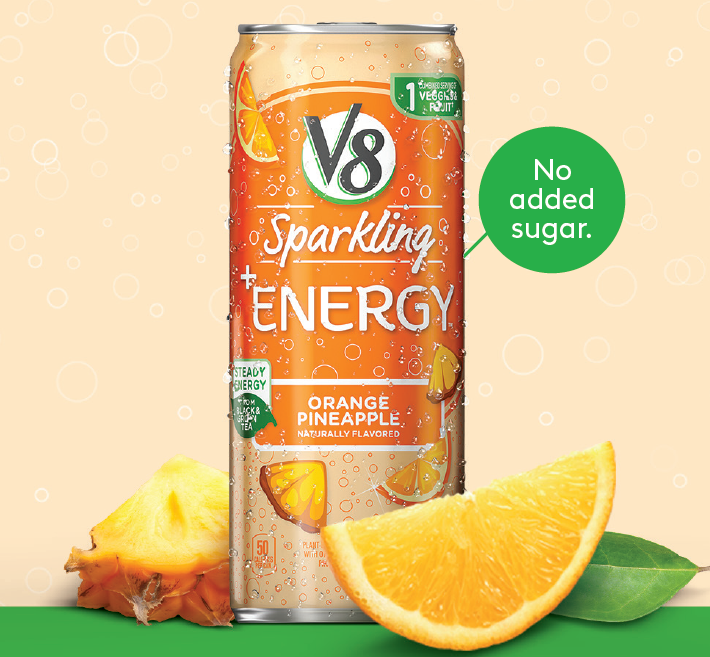 V8+ Energy Sparkling Drink Sample