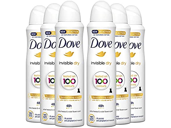 12-Count 150ml Dove Women's Invisible Dry Anti-Perspirant Deodorant ...