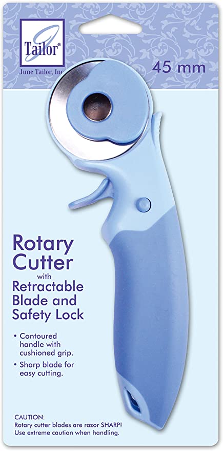45mm June Tailor Rotary Cutter for Sewing & Crafts w/ Retractable Blade ...
