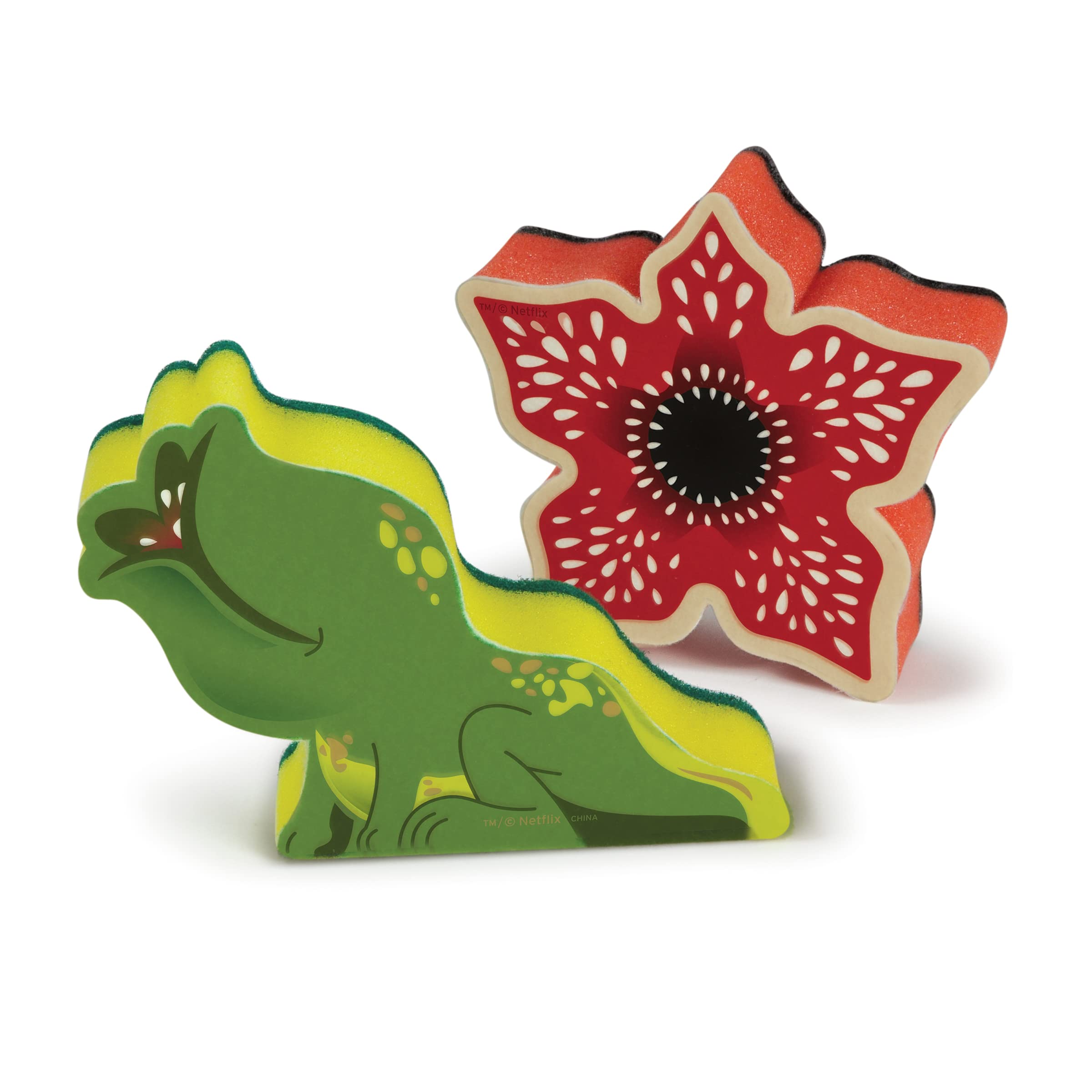 2-Piece Genuine Fred Stranger Things Dart & Demogorgon Non Scratch Kitchen Sponges Set $2.95 w ...