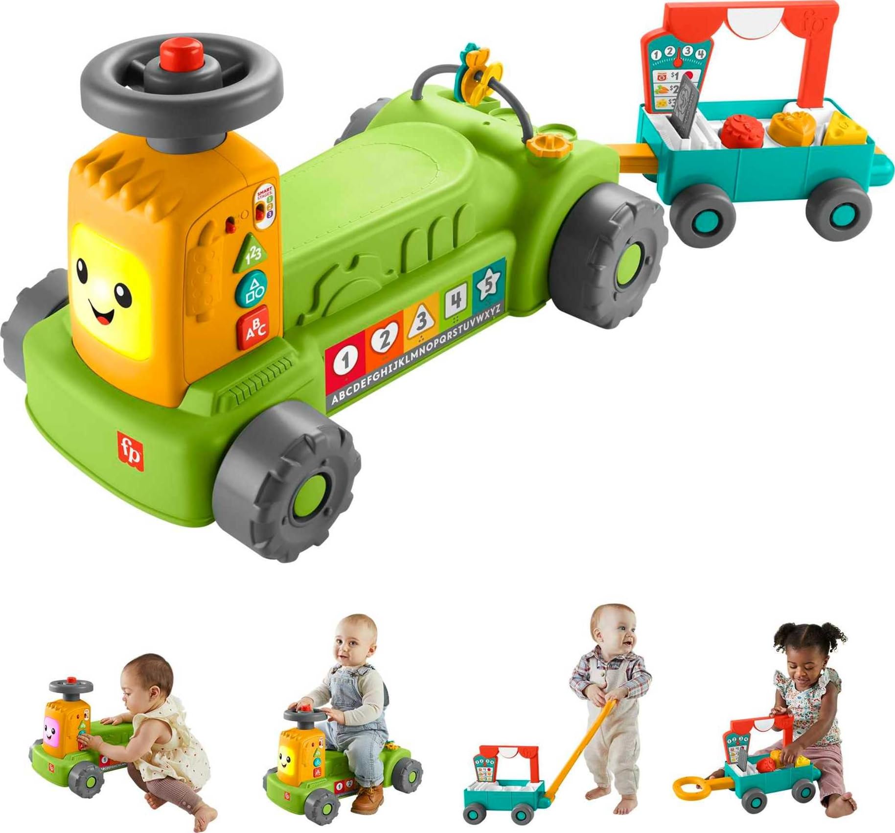 Fisher-Price Laugh & Learn: 4-in-1 Farm to Market Tractor + Smart ... Fisher-Price Laugh & Learn: 4-in-1 Farm to Market Tractor + Smart ...