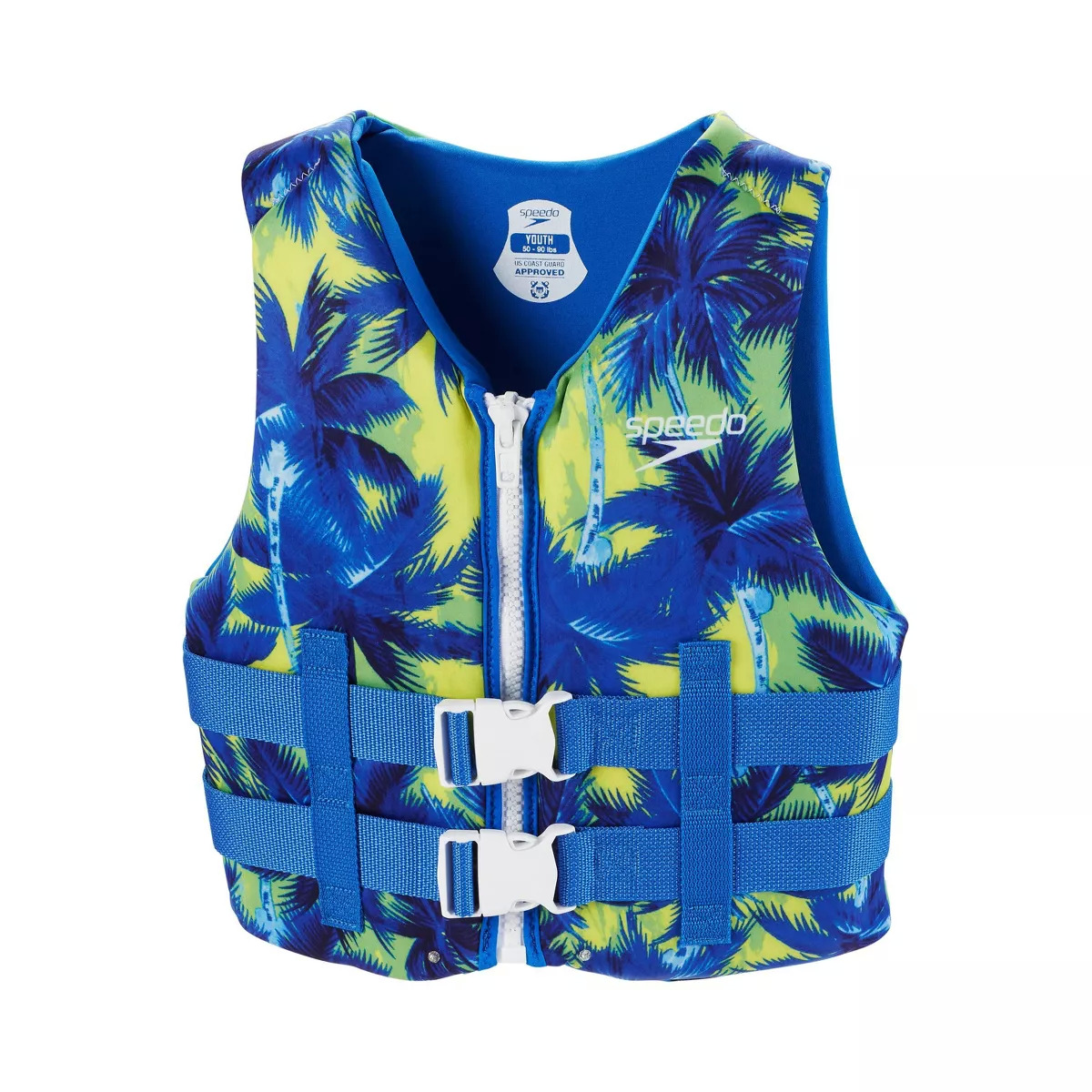 Speedo Youth PFD Aquaprene Life Vest (Blue Palm Trees or Aqua Splash ...