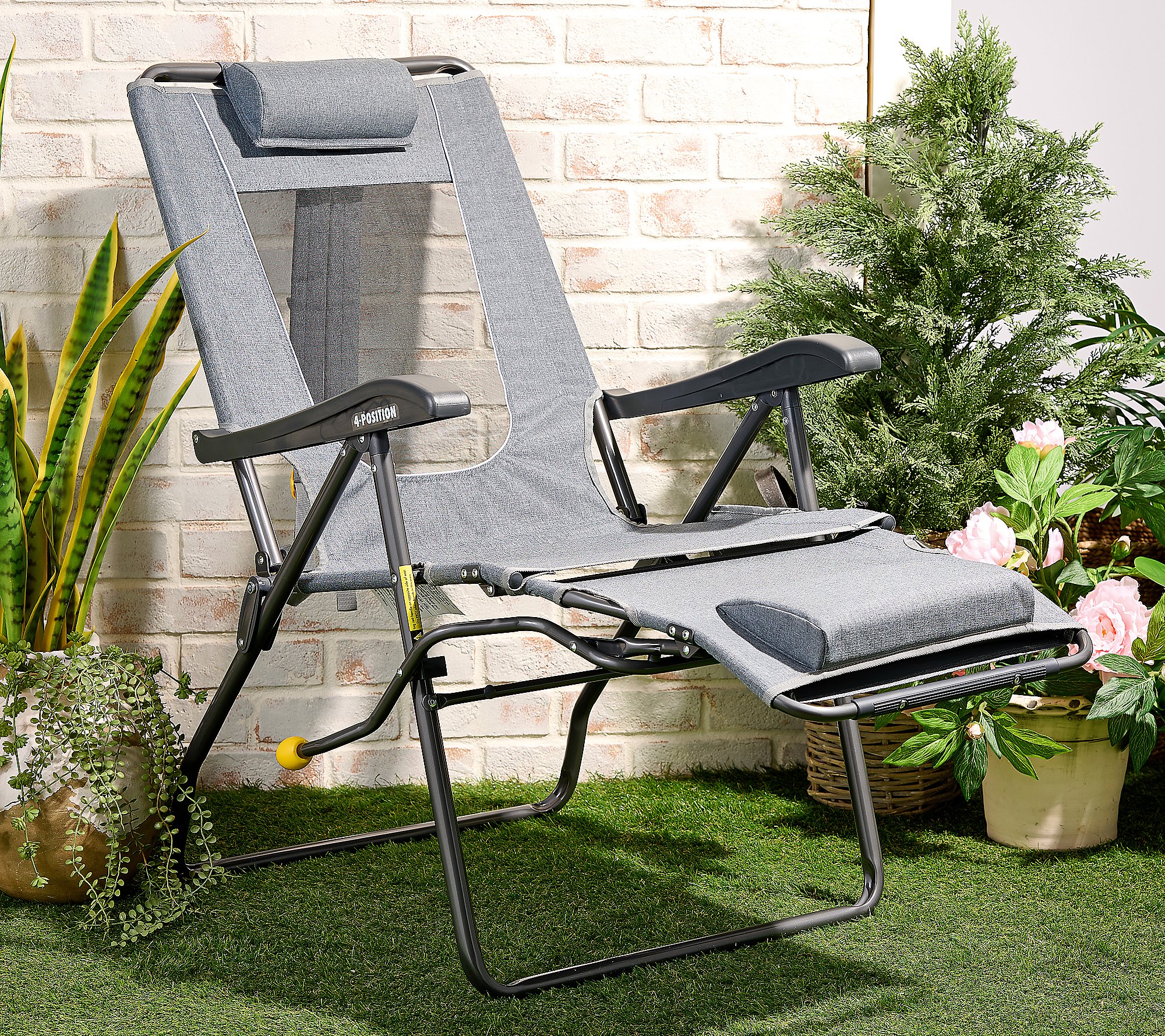 New QVC Customers: GCI Outdoor Legz Up Folding Lounge Chair w/ Leg Rest ...