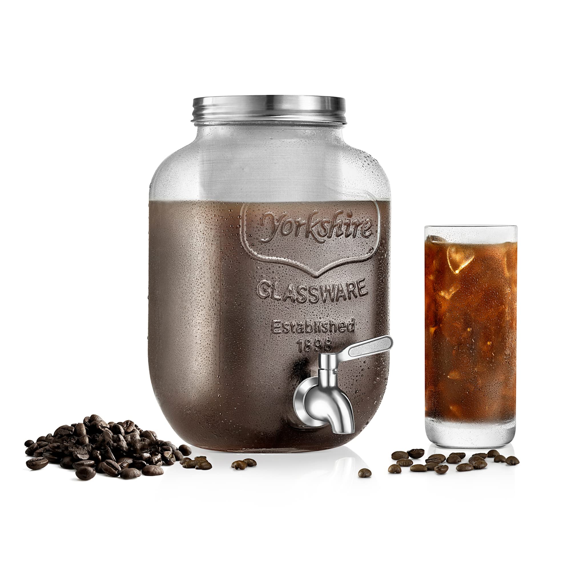 1-Gallon NutriChef Cold Brew Coffee Maker w/ Stainless Tap & Spigot ...