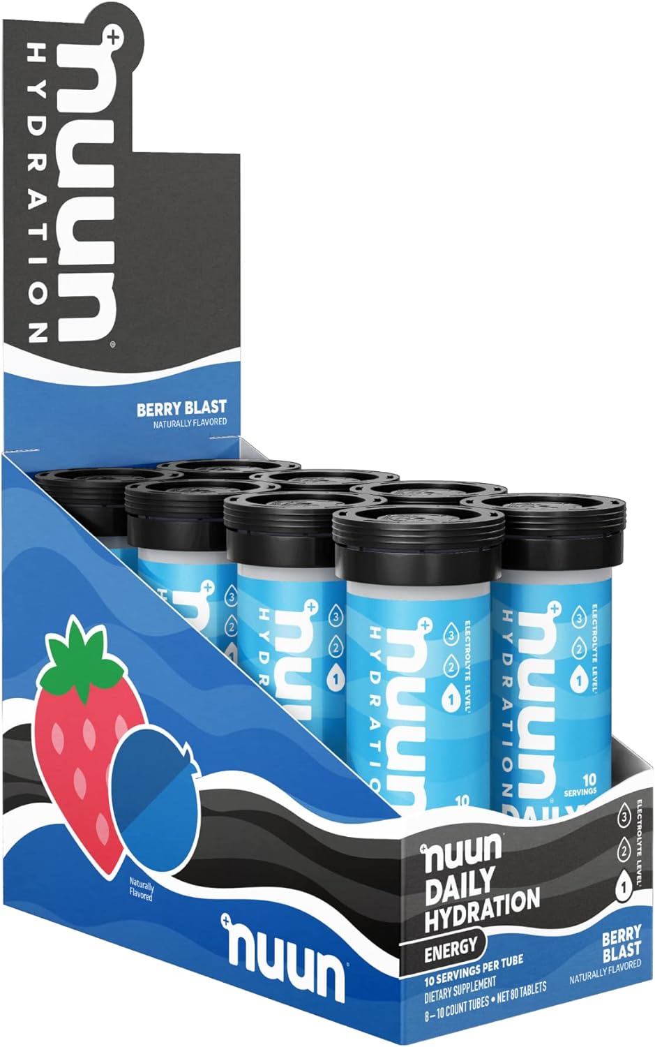 80-Count Nuun Energy + Caffeine Hydration Electrolyte Drink Tablets ...