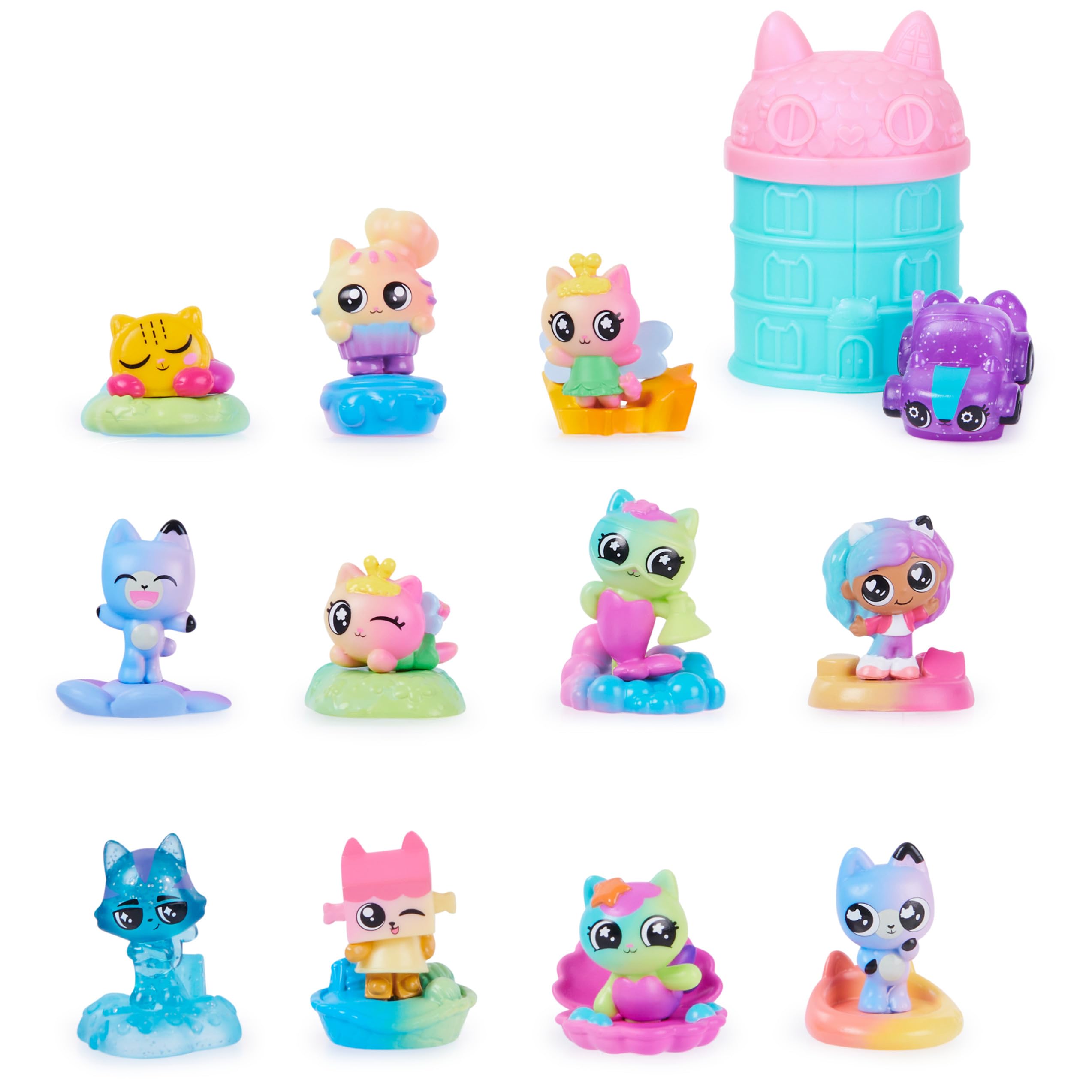 12-Pack Gabby's Dollhouse Meow-Mazing Mini Figures (Rainbow Theme) $9. ...