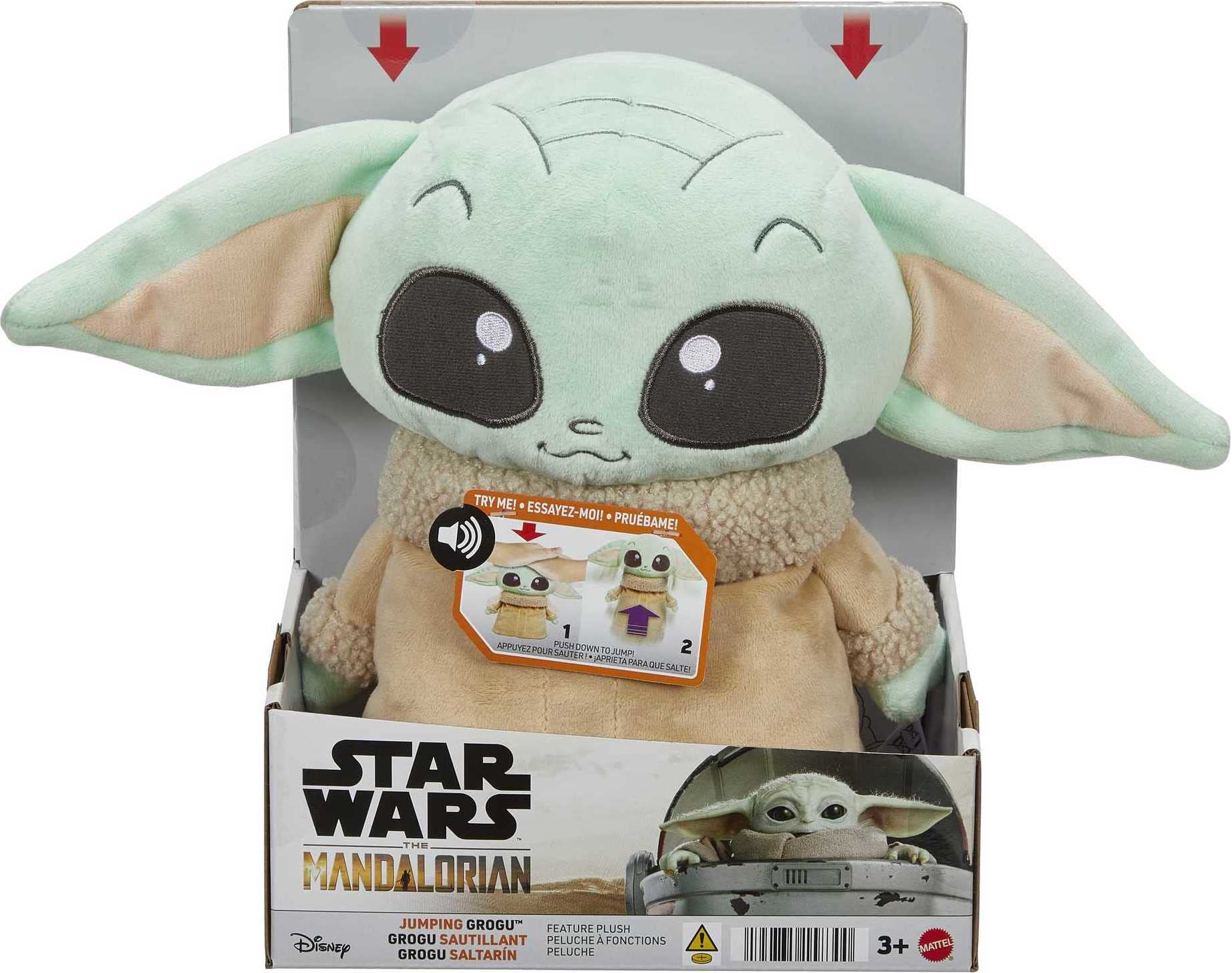 11" Mattel Star Wars Madalorian: Jumping Grogu Plush Toy with Jumping Action and Sounds $9.90 ...