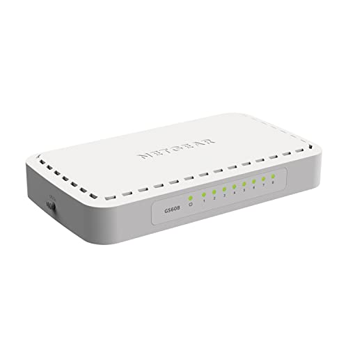 NETGEAR Port Gigabit Ethernet Unmanaged Switch GS Desktop Or Wall Mount Home Network